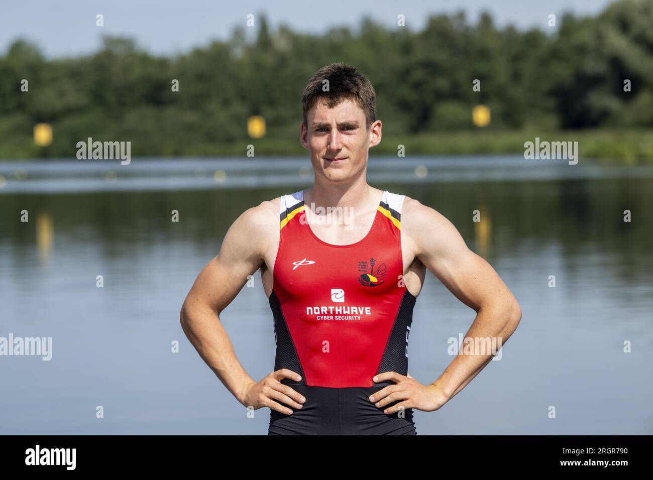 Willebroek, Belgium. 11th Aug, 2023. U23 Belgian Shark rower Aaron ...