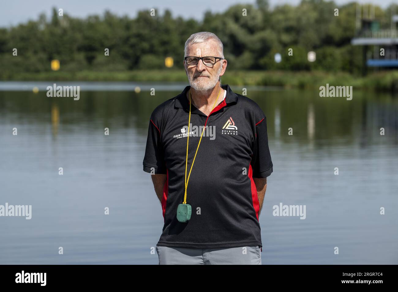 Willebroek, Belgium. 11th Aug, 2023. Belgian Sharks coach Frans Claes ...