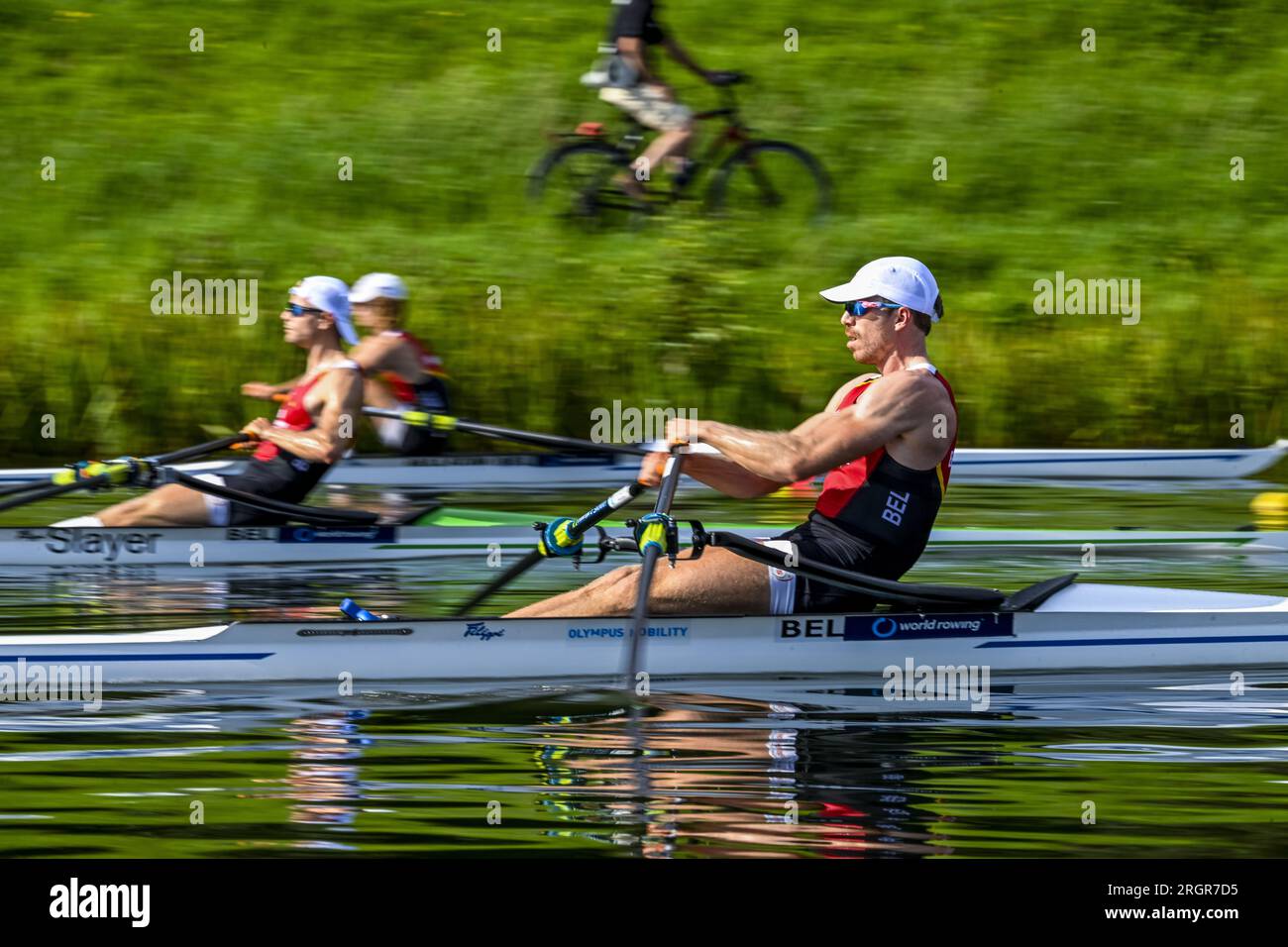 Willebroek, Belgium. 11th Aug, 2023. Belgian Shark rower Tim Brys ...