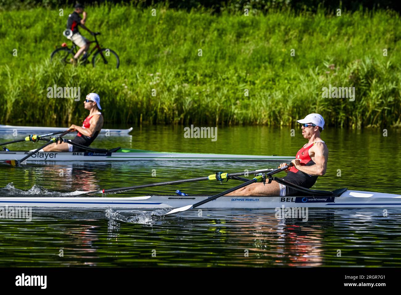 Willebroek, Belgium. 11th Aug, 2023. Belgian Shark rower Tim Brys ...