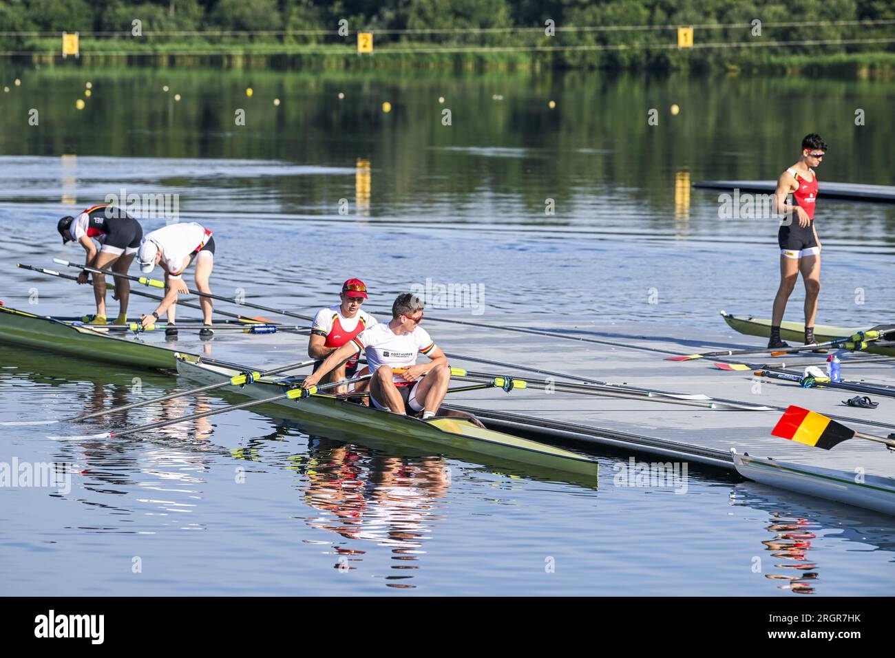 Willebroek, Belgium. 11th Aug, 2023. U23 Belgian Shark rower Tristan ...