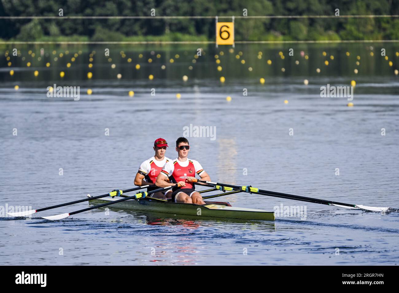 Willebroek, Belgium. 11th Aug, 2023. U23 Belgian Shark rower Tristan ...