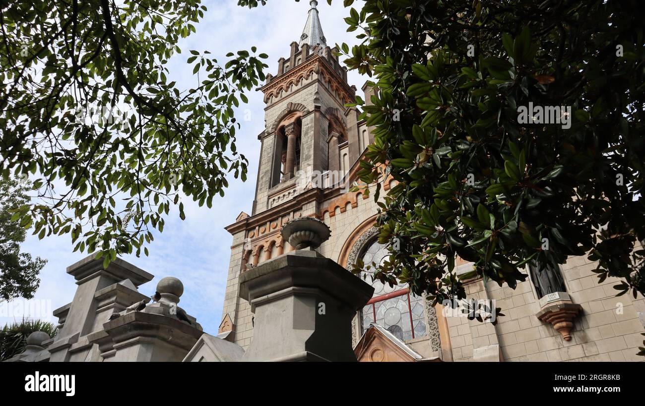 Church with a historical structure located in Batumi, Georgia Stock ...