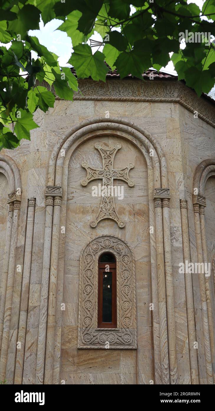 Church with a historical structure located in Batumi, Georgia Stock ...