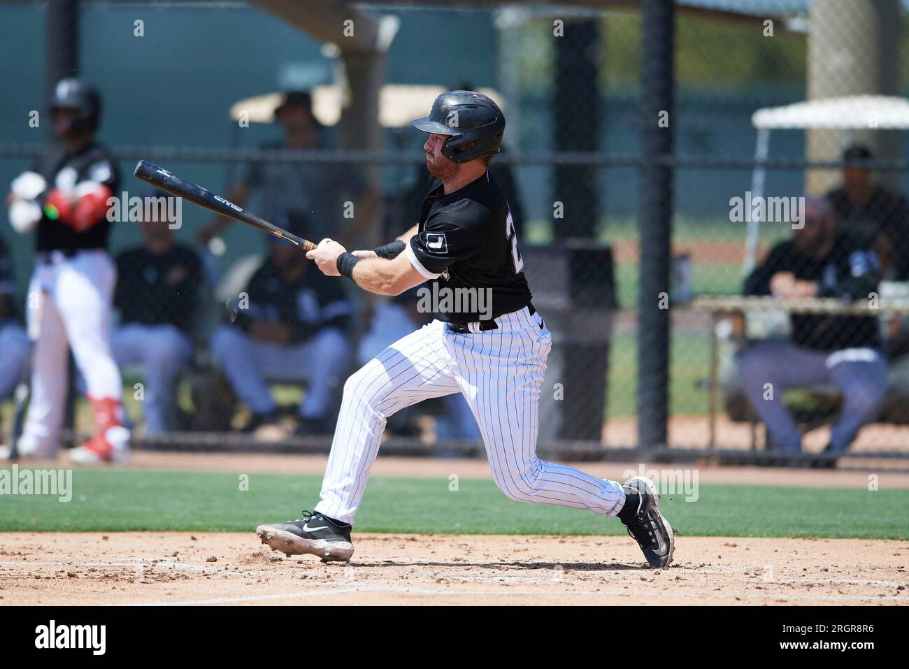 Calvin Harris (21) of the ACL White Sox at bat during an Arizona ...