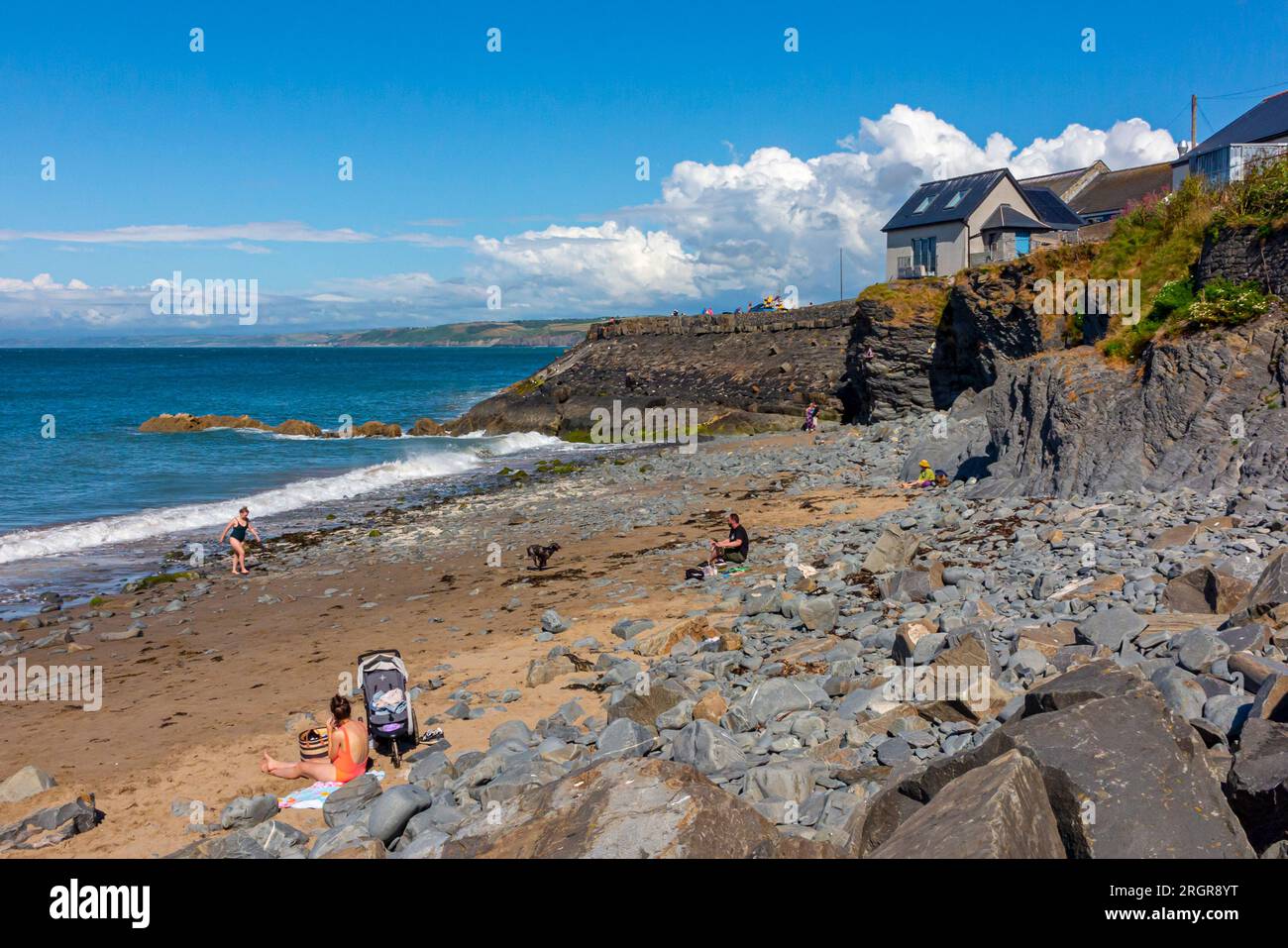 Traeth y dolau beach new quay hi-res stock photography and images - Alamy