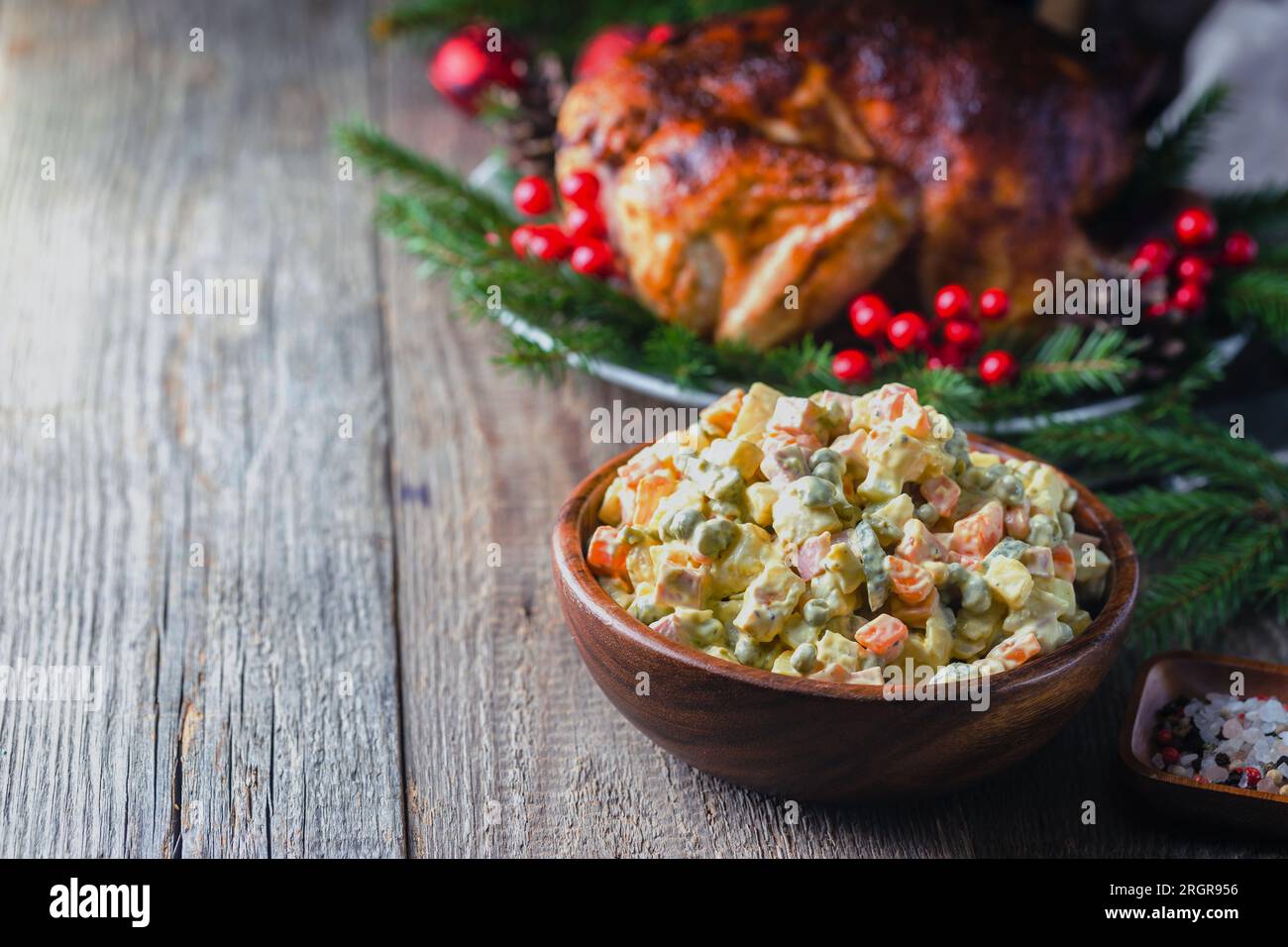 Traditional Russian salad Stock Photo - Alamy