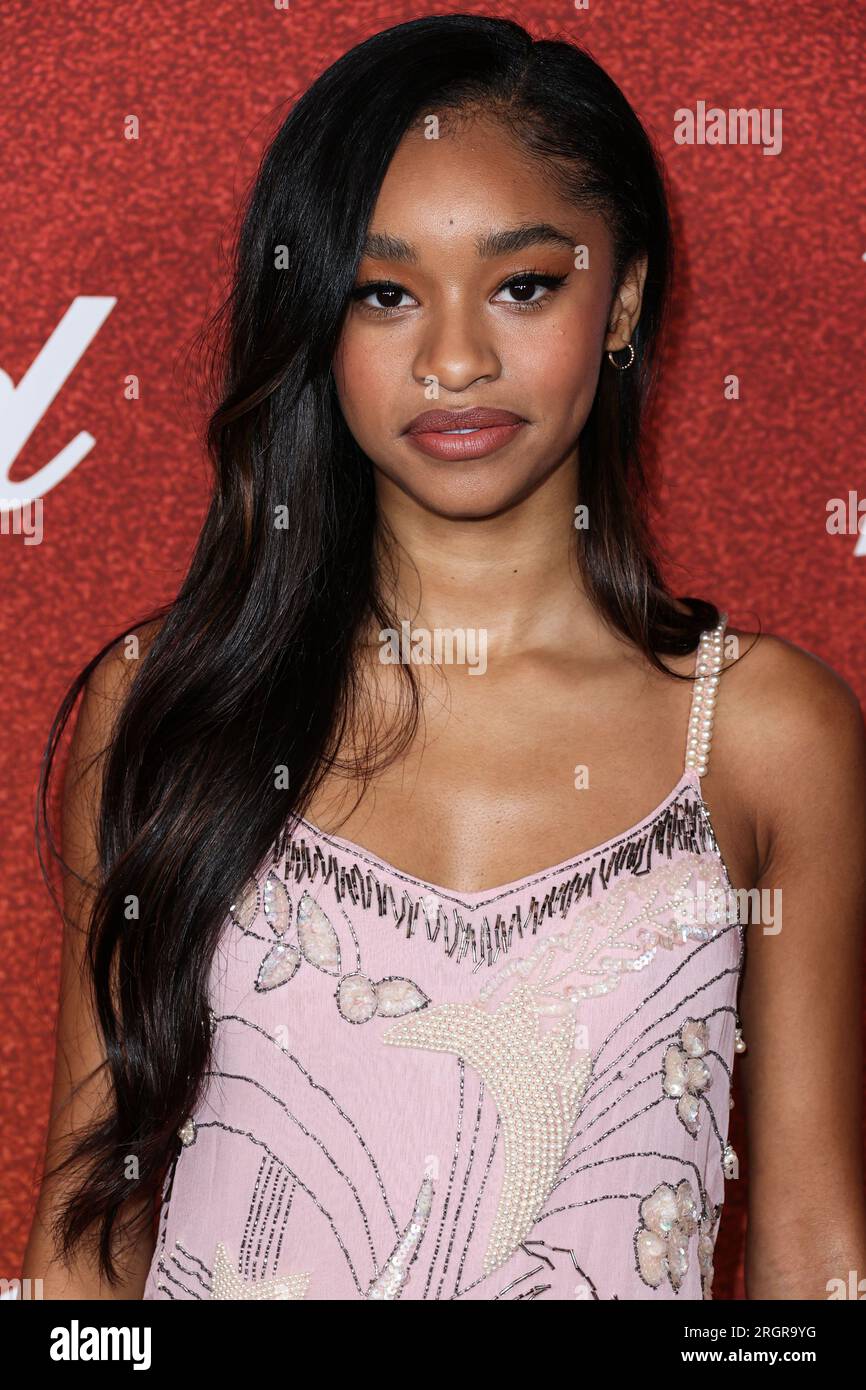 HOLLYWOOD, LOS ANGELES, CALIFORNIA, USA - AUGUST 10: American actress Akira Akbar arrives at the ...