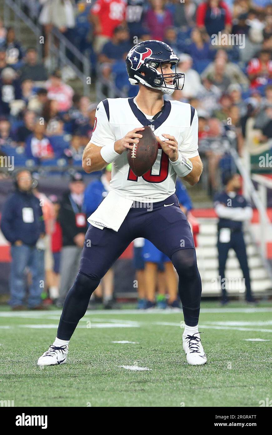 August 10, 2023; Foxborough, MA, USA; Houston Texans quarterback Davis ...
