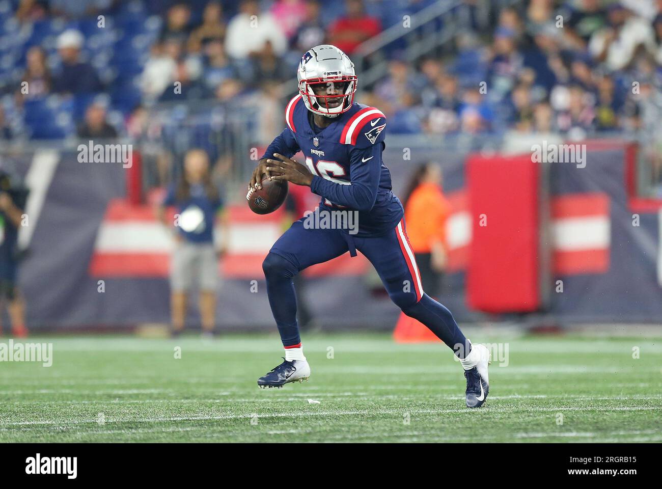 August 10, 2023; Foxborough, MA, USA; New England Patriots quarterback ...
