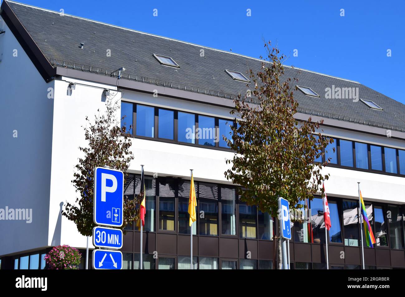 Town Hall of St. Vith Stock Photo - Alamy
