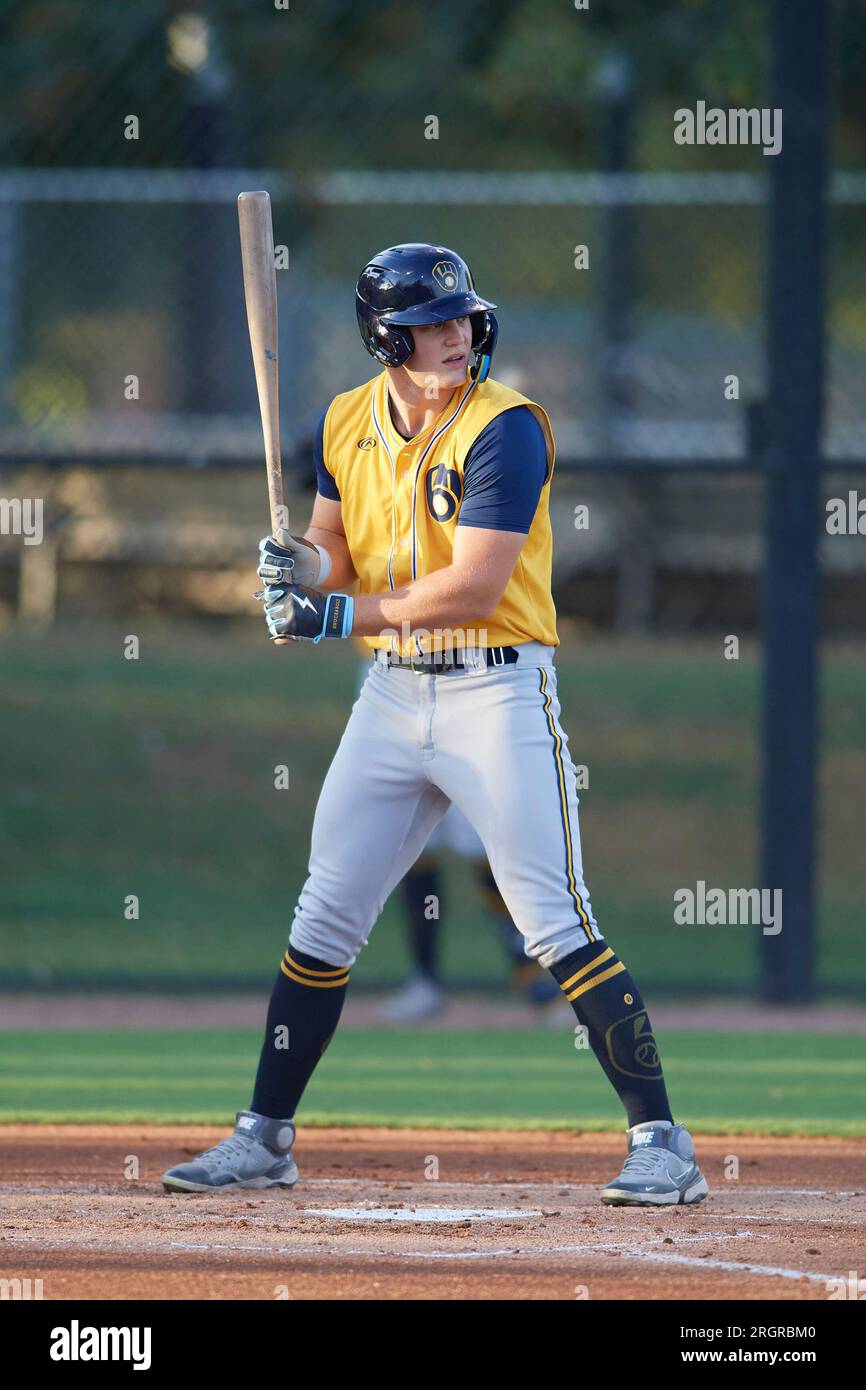 Brock Wilken (26) of the ACL Brewers at bat during an Arizona Complex ...