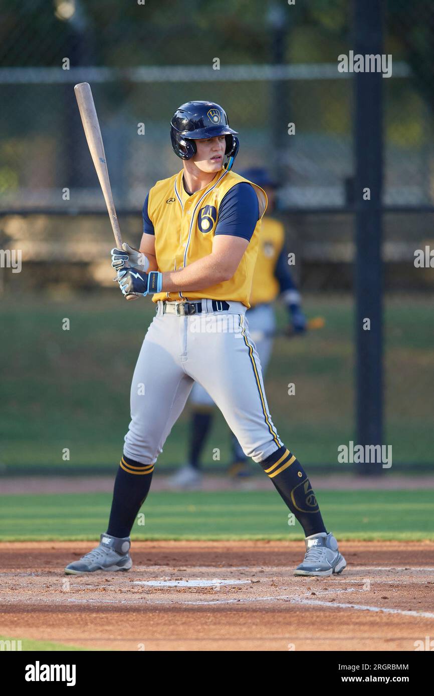Brock Wilken (26) of the ACL Brewers at bat during an Arizona Complex ...