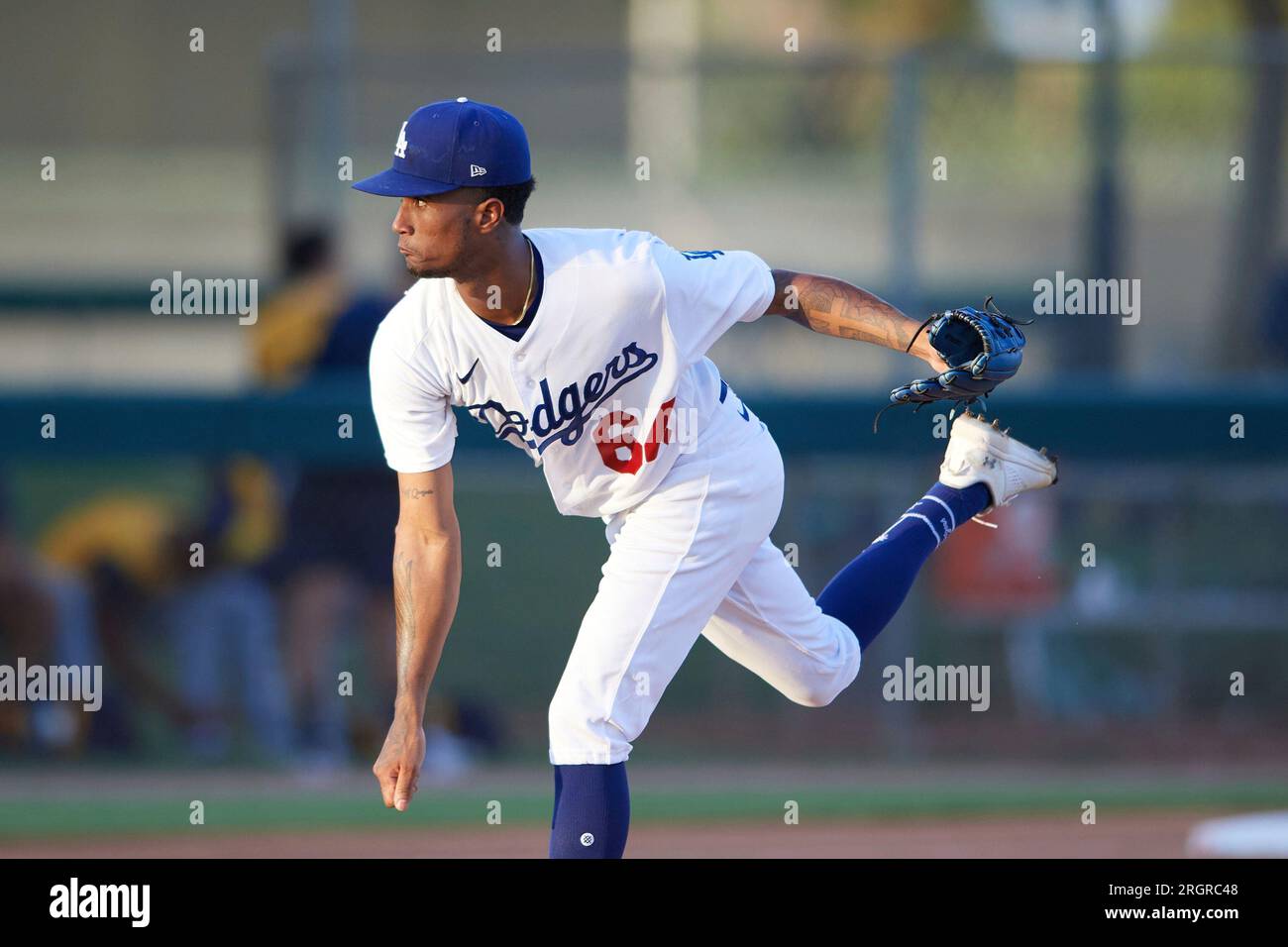 ACL Dodgers starting pitcher Waylin Santana (64) delivers a pitch ...