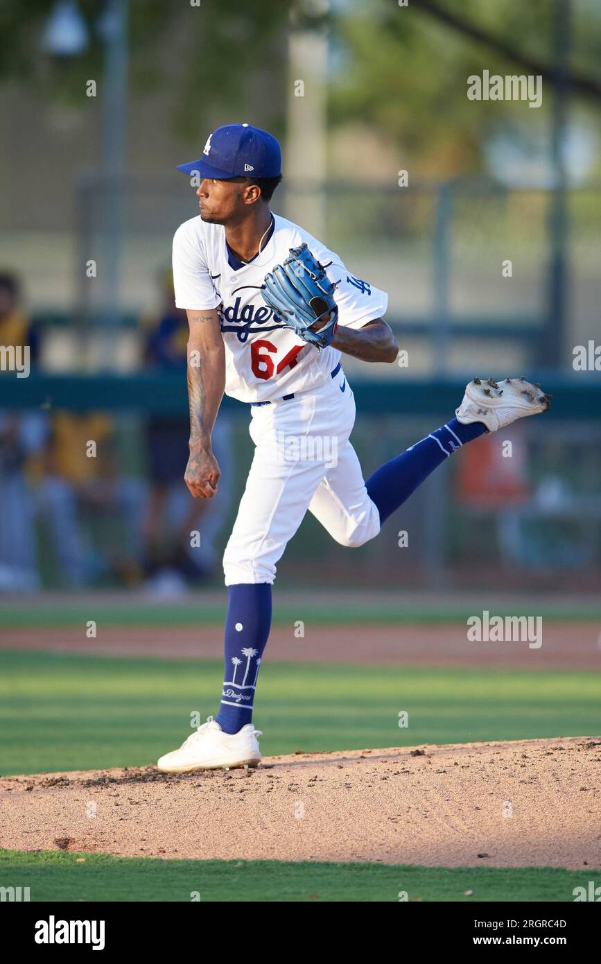 ACL Dodgers starting pitcher Waylin Santana (64) delivers a pitch ...