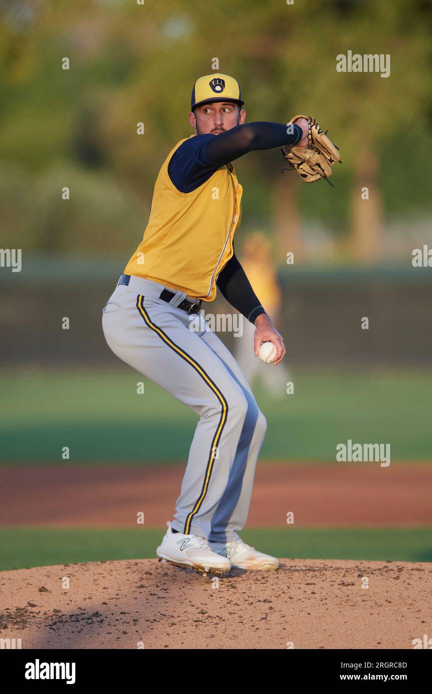 ACL Brewers pitcher Bennett Sousa (12) delivers a pitch during an ...