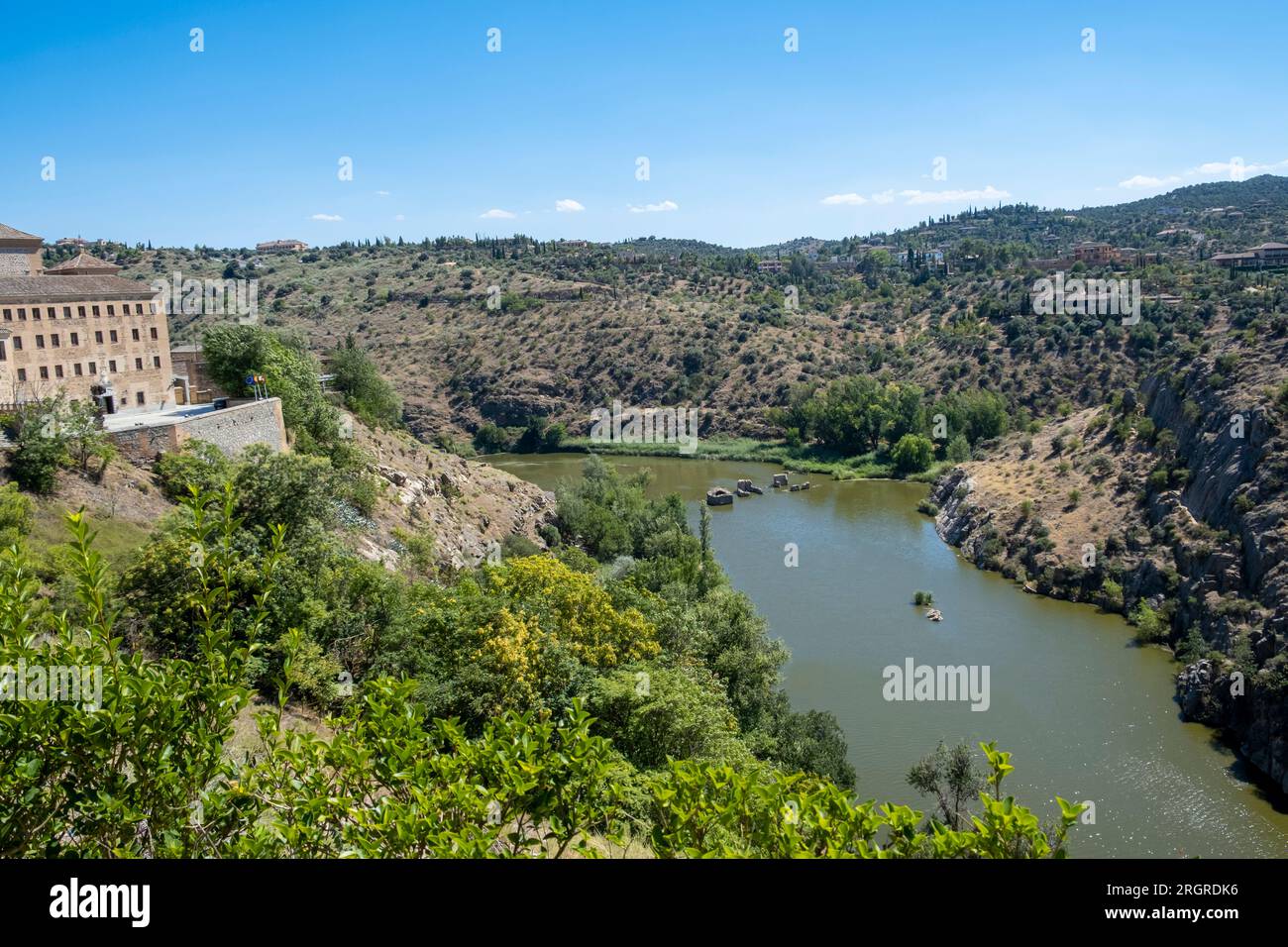 Panoramic view of Toledo, Spain, UNESCO World Heritage. Tagus River ...