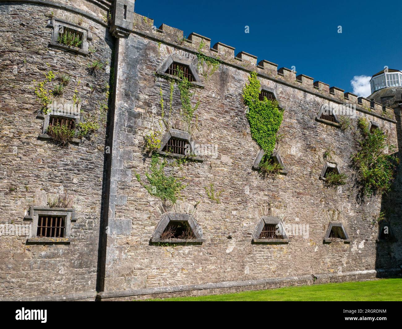 Old celtic castle tower walls, Cork City Gaol prison in Ireland ...