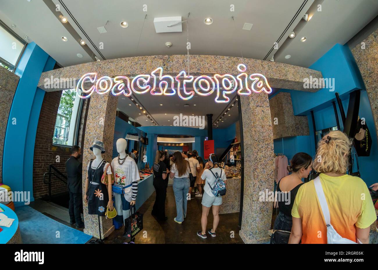 Coach promotes its Coachtopia line of products at their store in Soho ...
