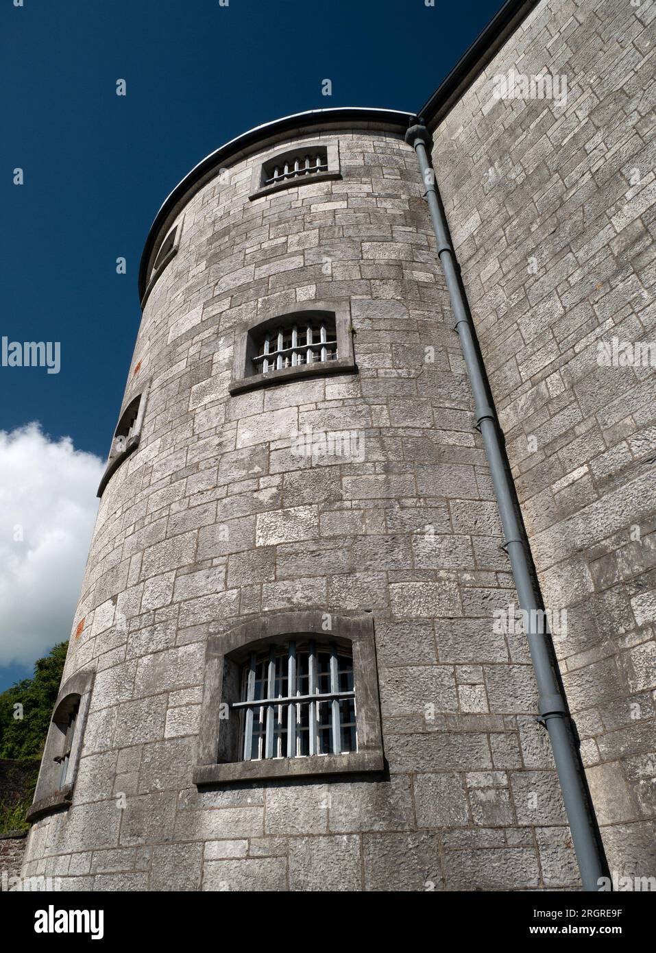 Old celtic castle tower walls, Cork City Gaol prison in Ireland ...