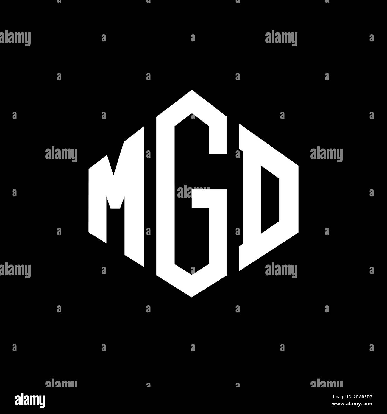 MGD letter logo design with polygon shape. MGD polygon and cube shape ...