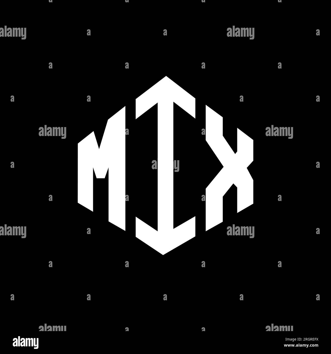 MIX letter logo design with polygon shape. MIX polygon and cube shape ...