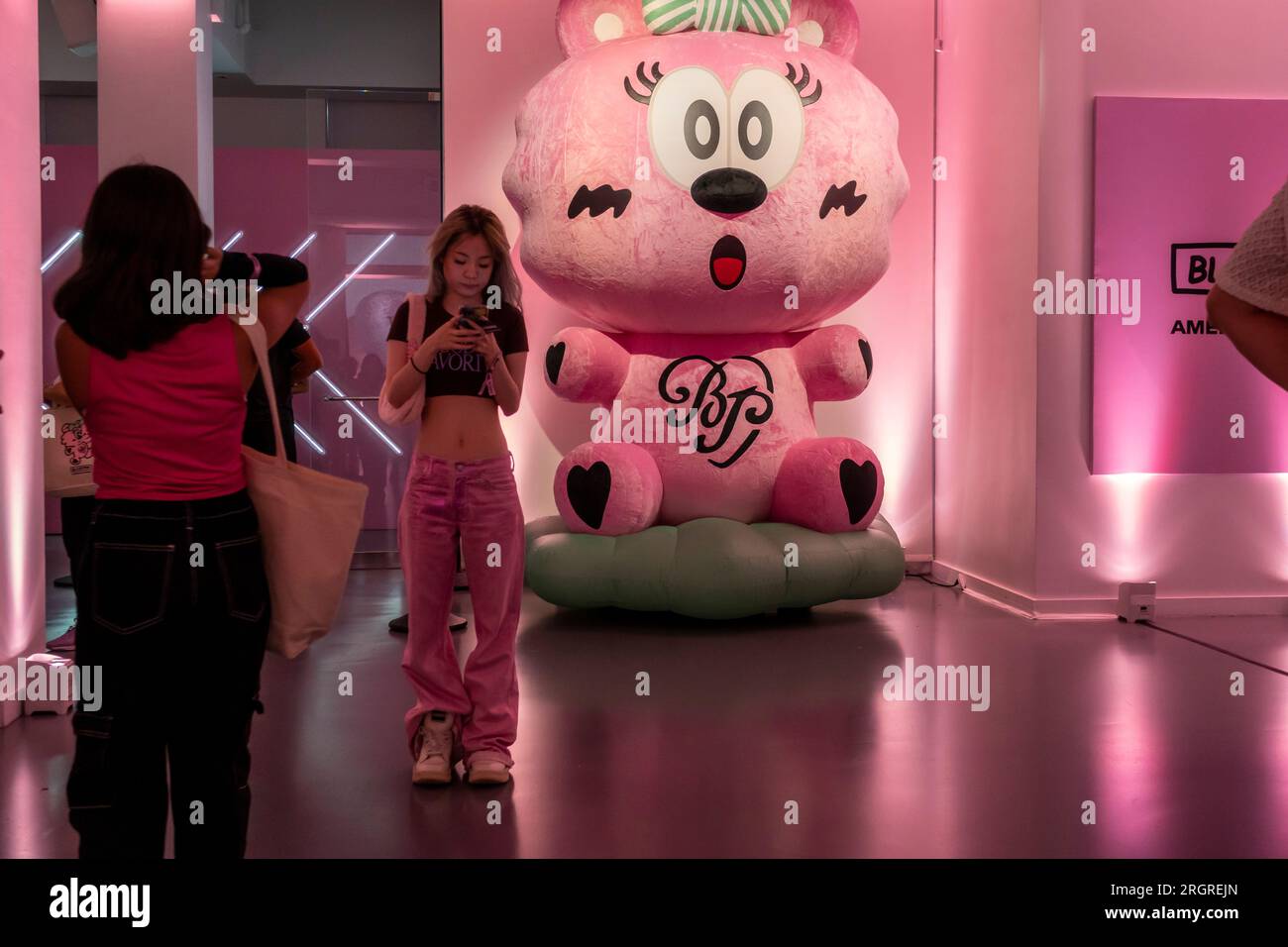 Hundreds of Blackpink fans flock to the Blackpink and American Express ...