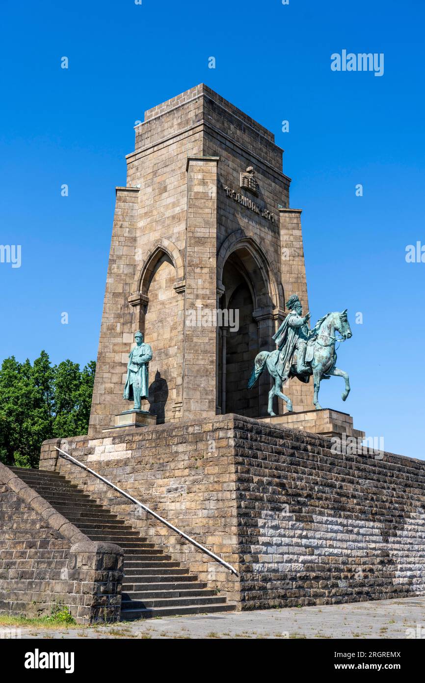 Kaiser Wilhelm Monument on Hohensyburg Castle, near Dortmund, NRW ...