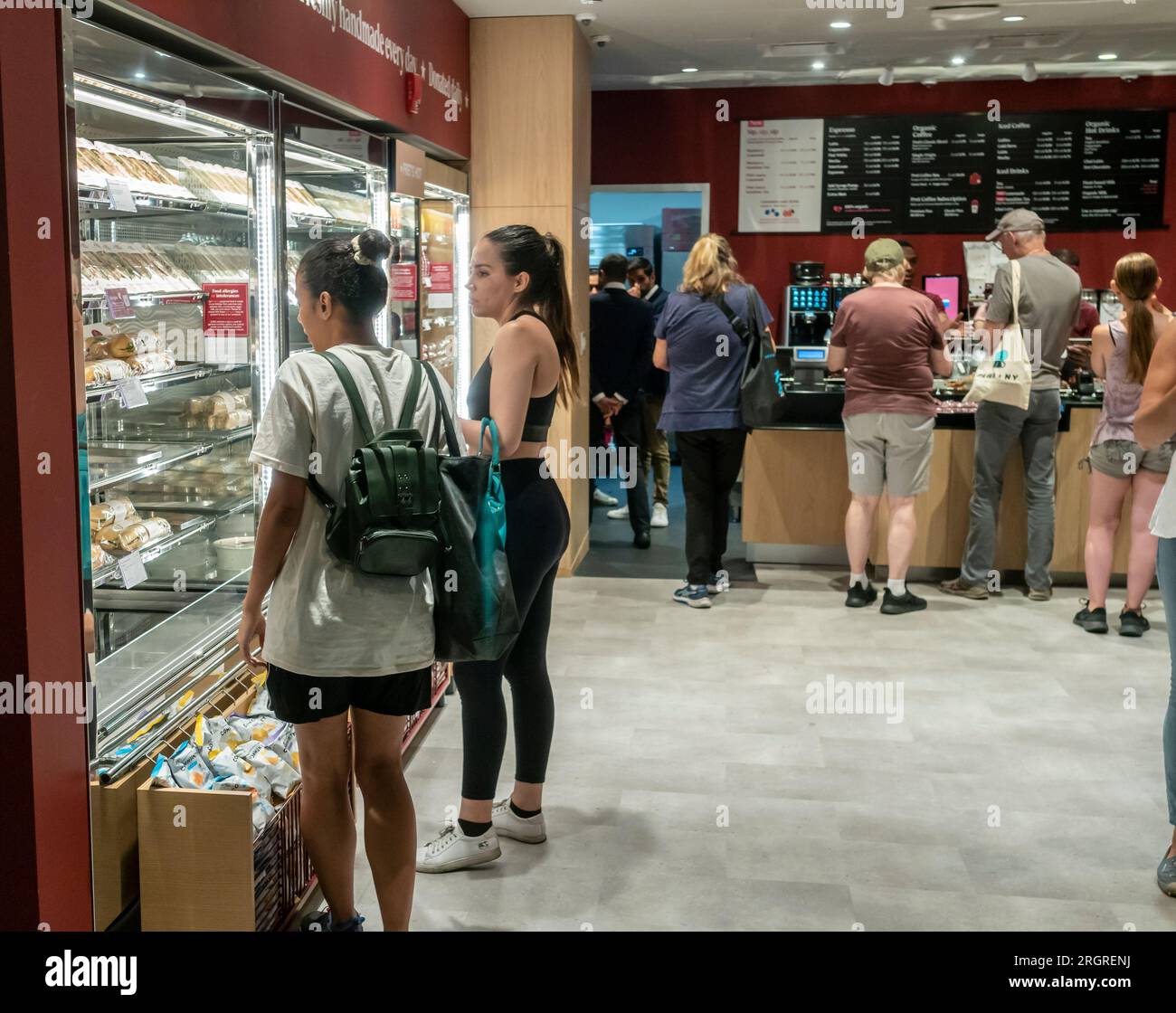 Grand opening of a branch of the Prêt A Manger fast casual chain in ...