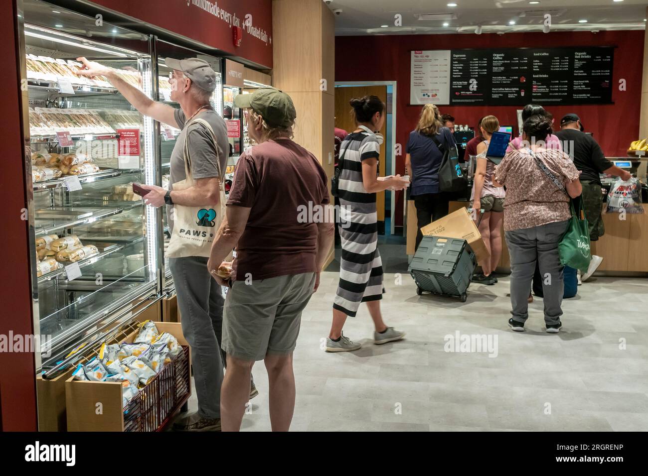 Grand opening of a branch of the Prêt A Manger fast casual chain in ...