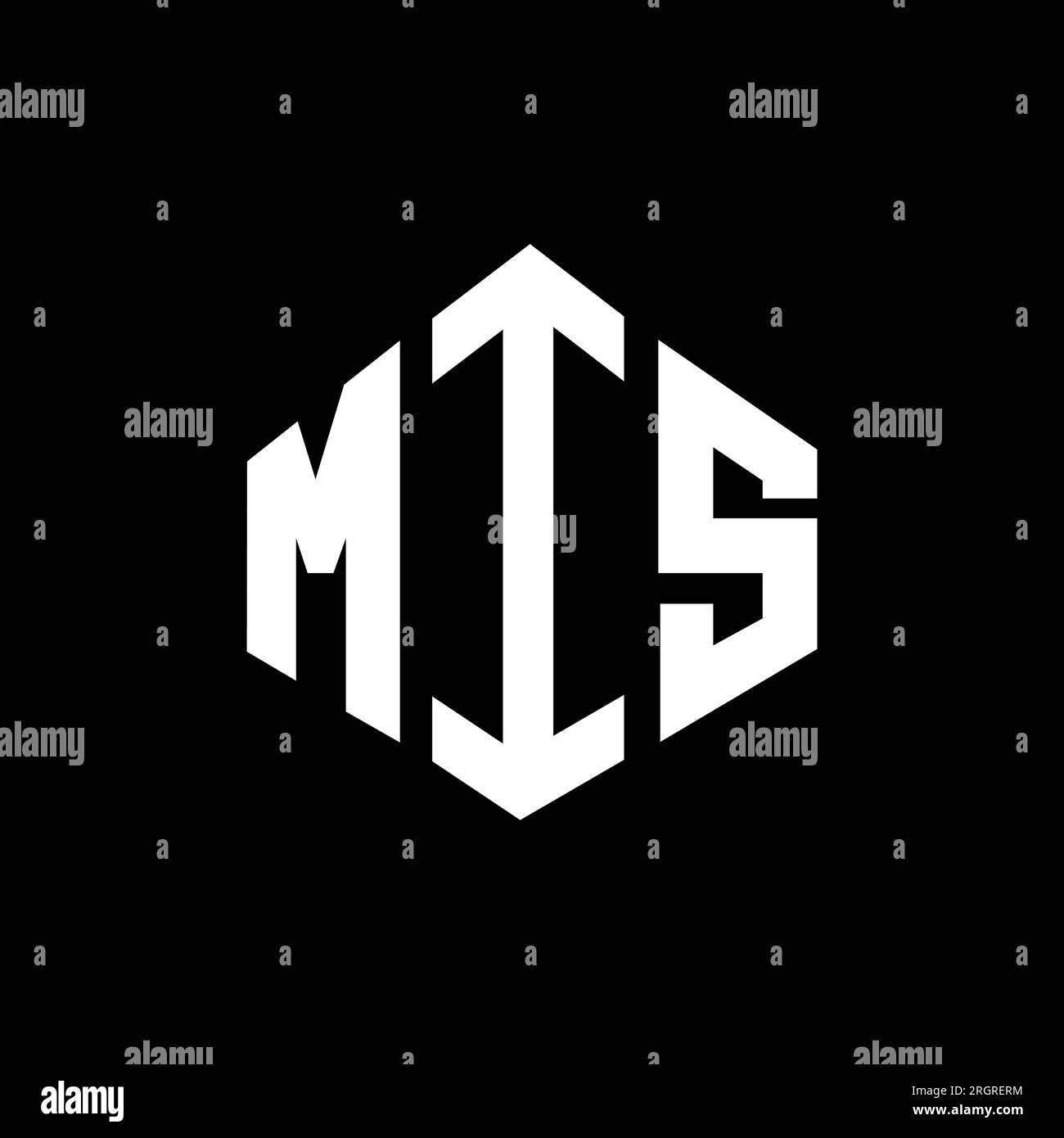 MIS letter logo design with polygon shape. MIS polygon and cube shape logo design. MIS hexagon ...