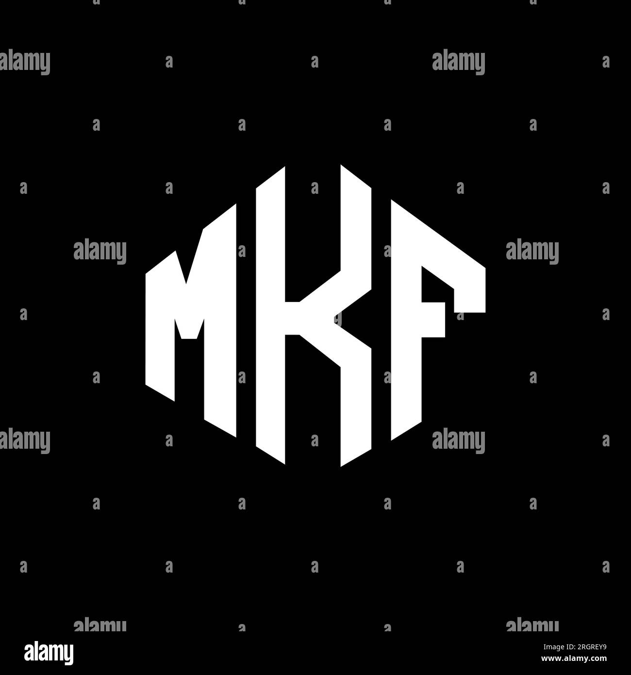 MKF letter logo design with polygon shape. MKF polygon and cube shape ...