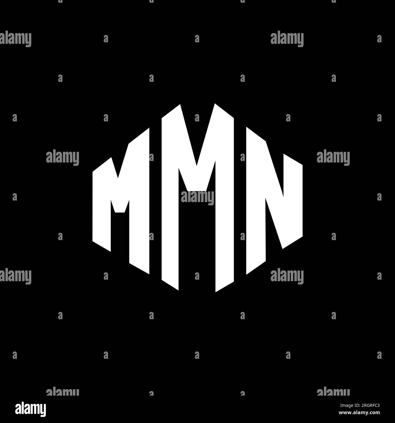 MMN letter logo design with polygon shape. MMN polygon and cube shape ...