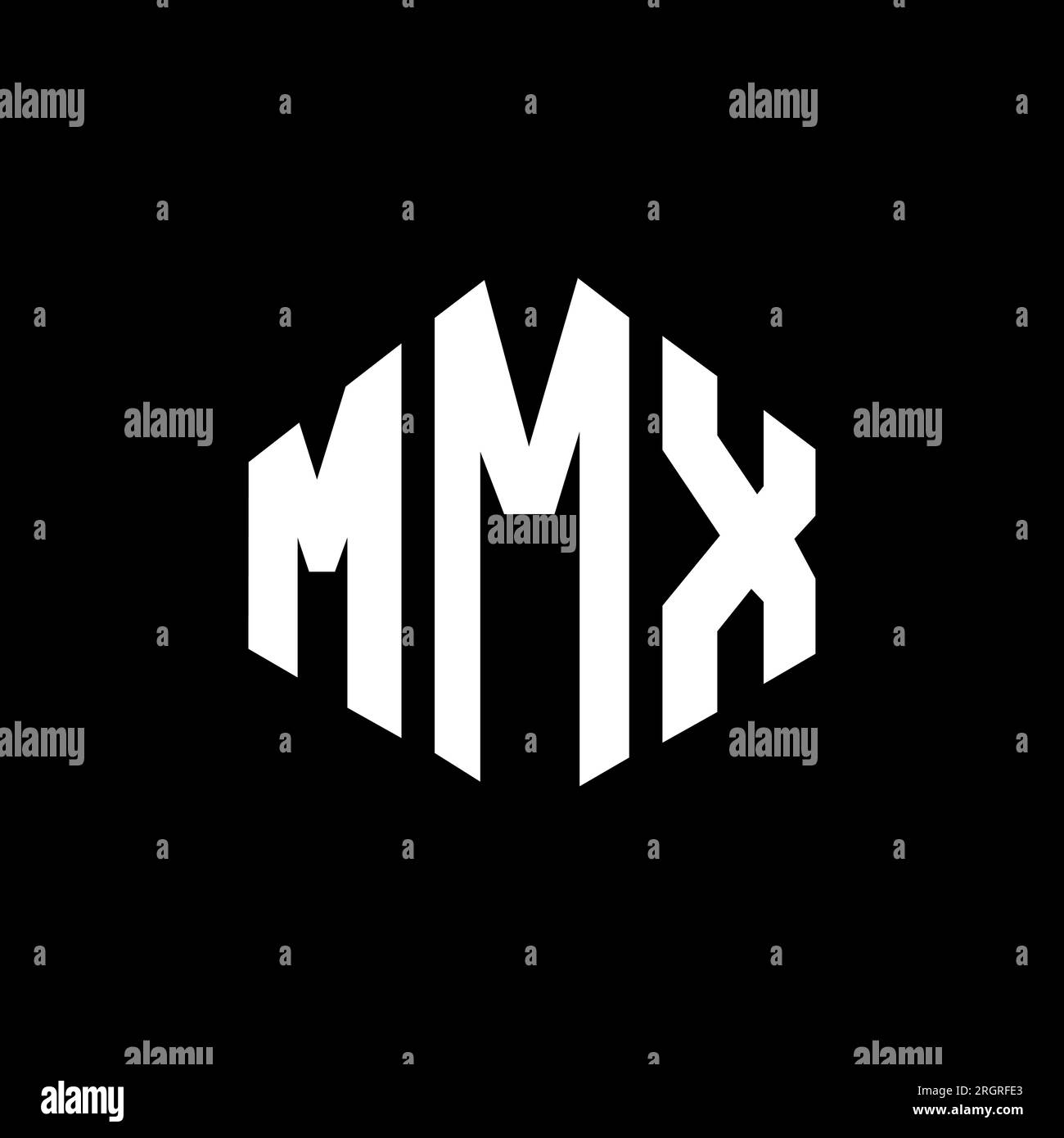 MMX letter logo design with polygon shape. MMX polygon and cube shape ...