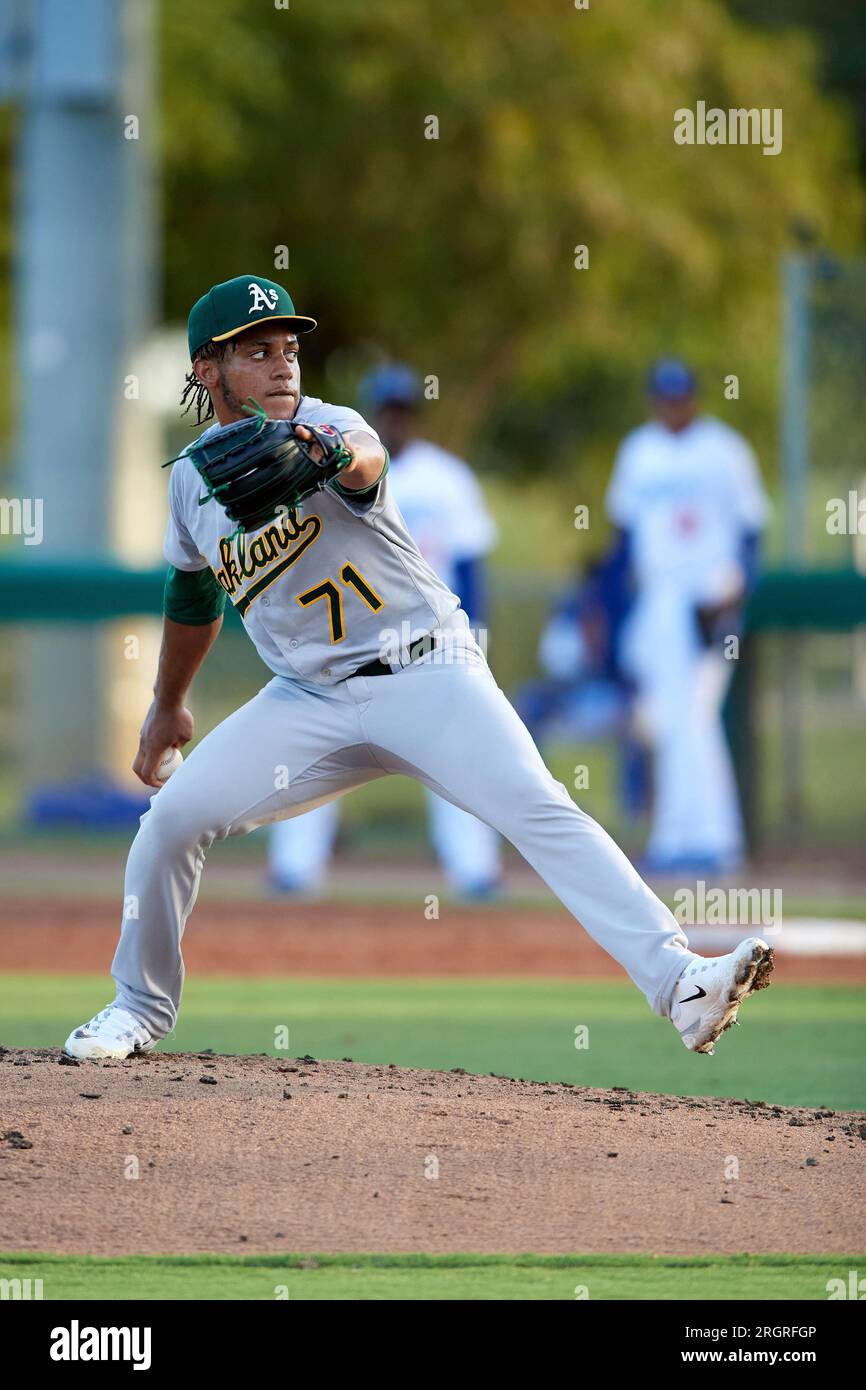 ACL Athletics starting pitcher Jesus Silverio (71) during an Arizona ...