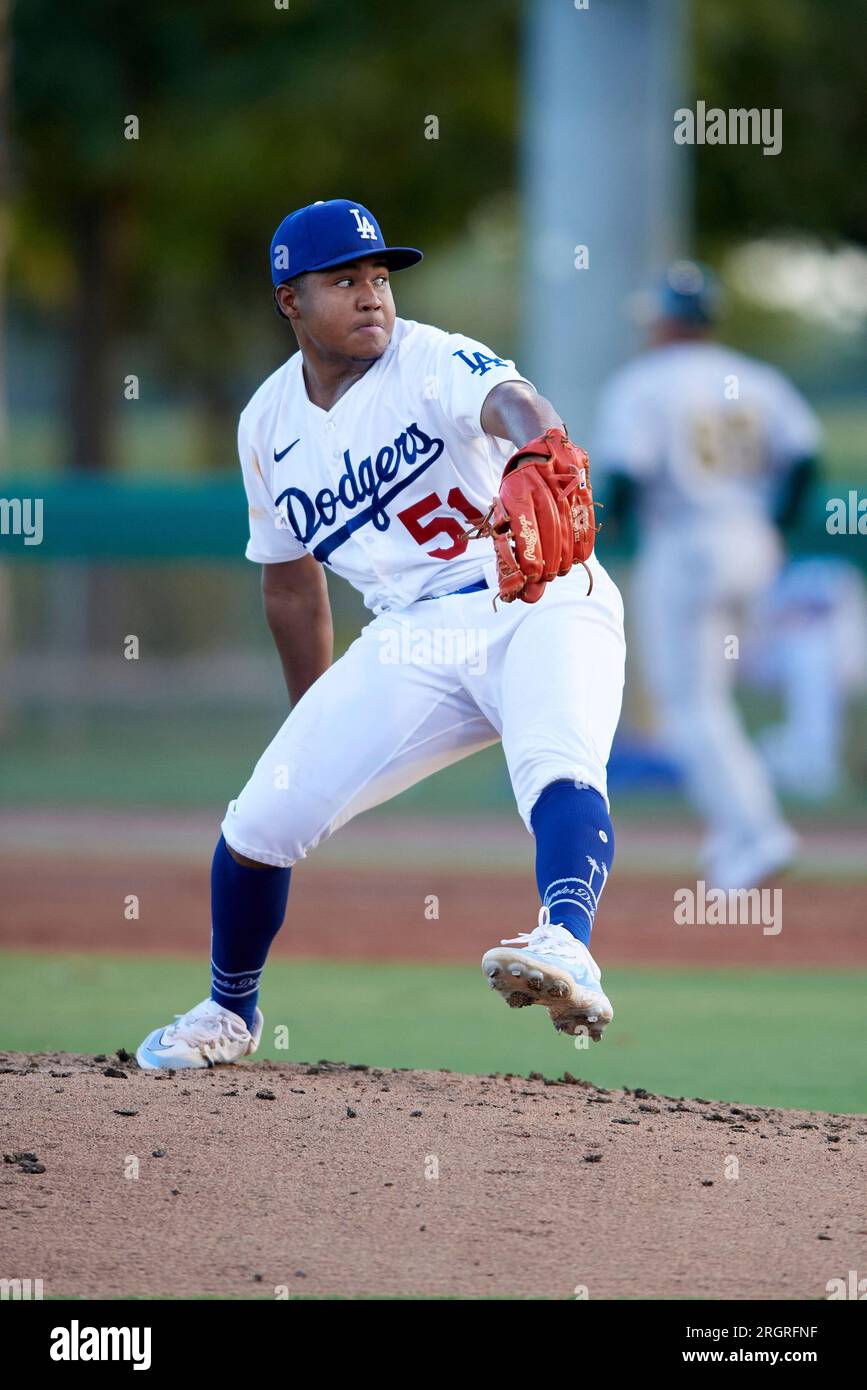 ACL Dodgers starting pitcher Sean Linan (51) during an Arizona Complex ...