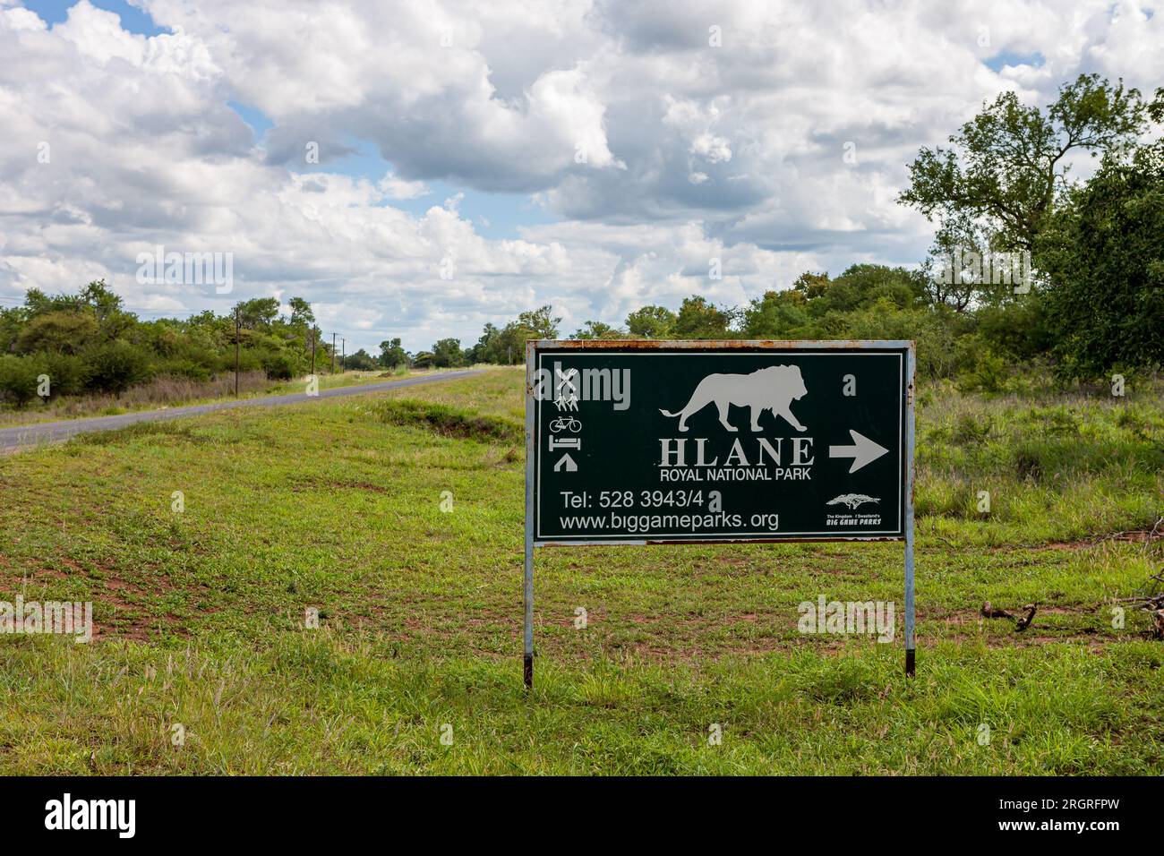 Hlane Royal Park sign Stock Photo - Alamy