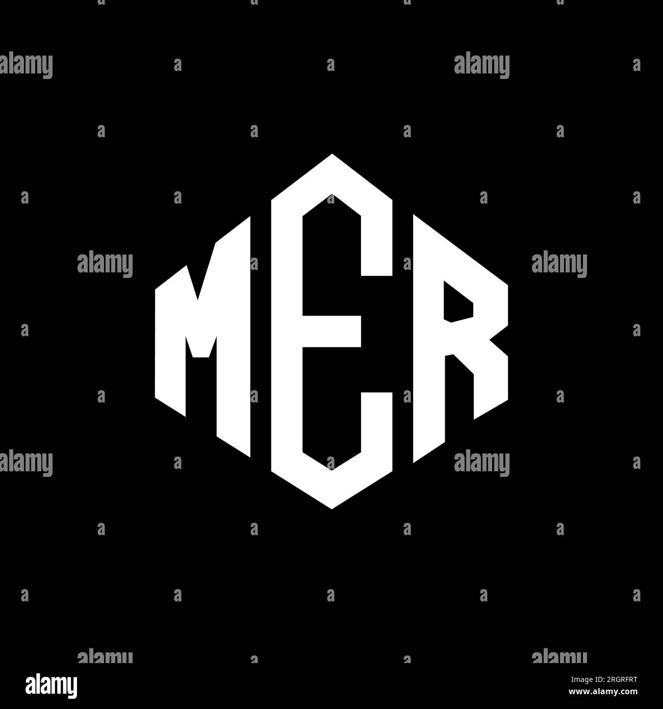 MER letter logo design with polygon shape. MER polygon and cube shape ...