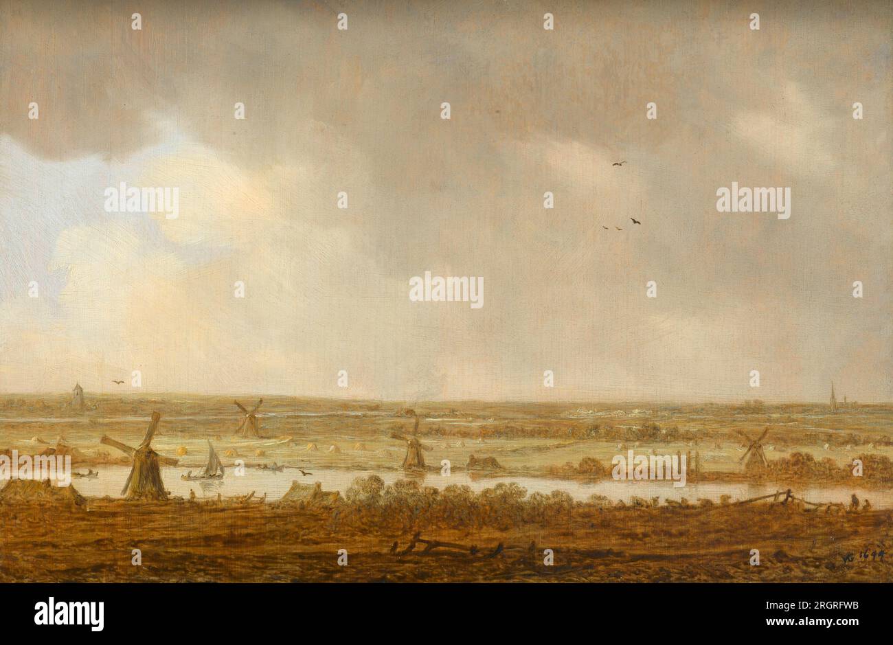 Polder landscape 1644 by Jan van Goyen Stock Photo - Alamy