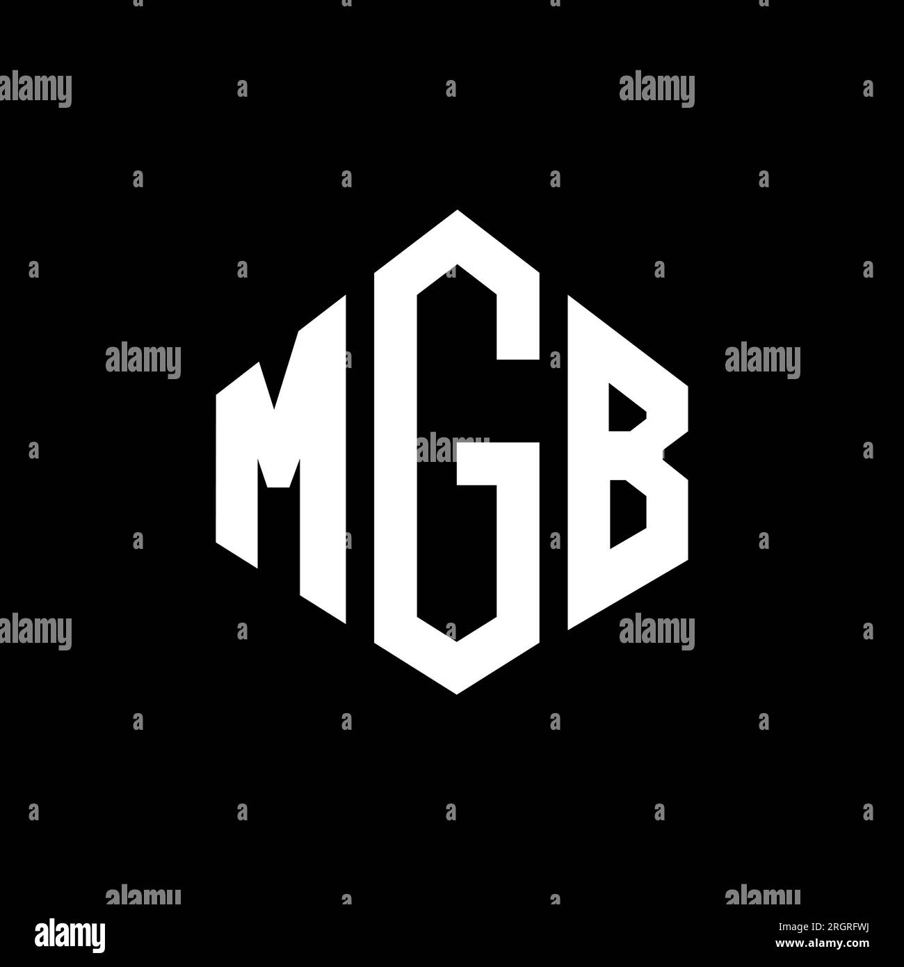MGB letter logo design with polygon shape. MGB polygon and cube shape ...
