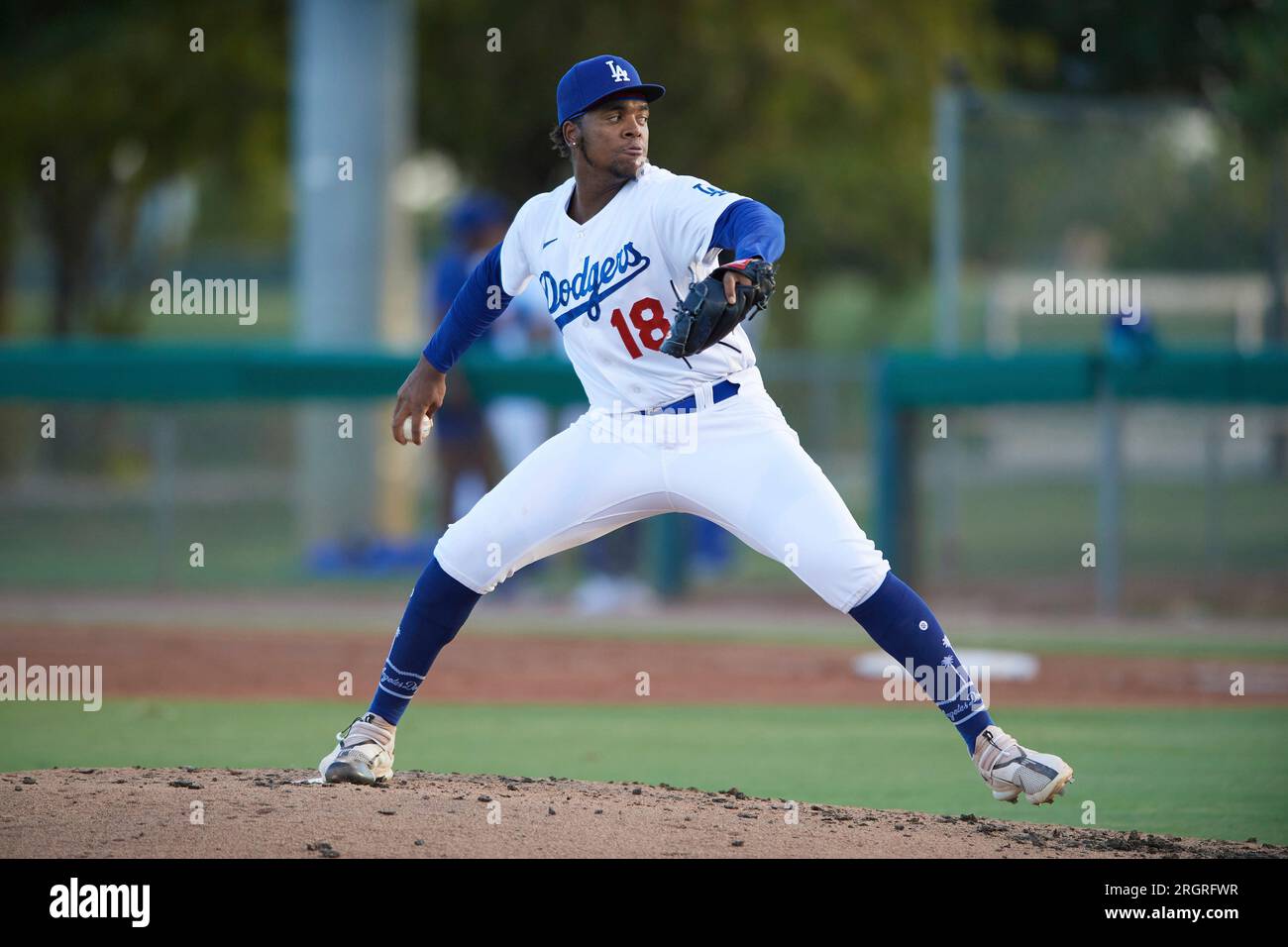 ACL Dodgers pitcher Jorge Gonzalez (18) during an Arizona Complex ...