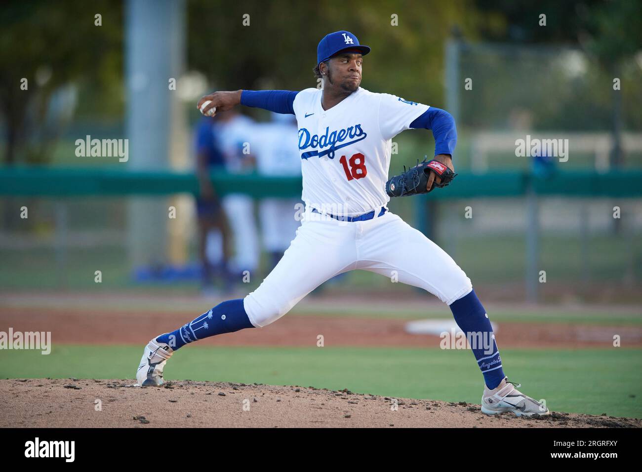ACL Dodgers pitcher Jorge Gonzalez (18) during an Arizona Complex ...