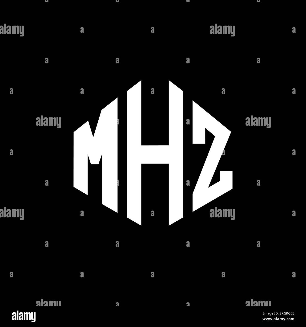 MHZ letter logo design with polygon shape. MHZ polygon and cube shape ...