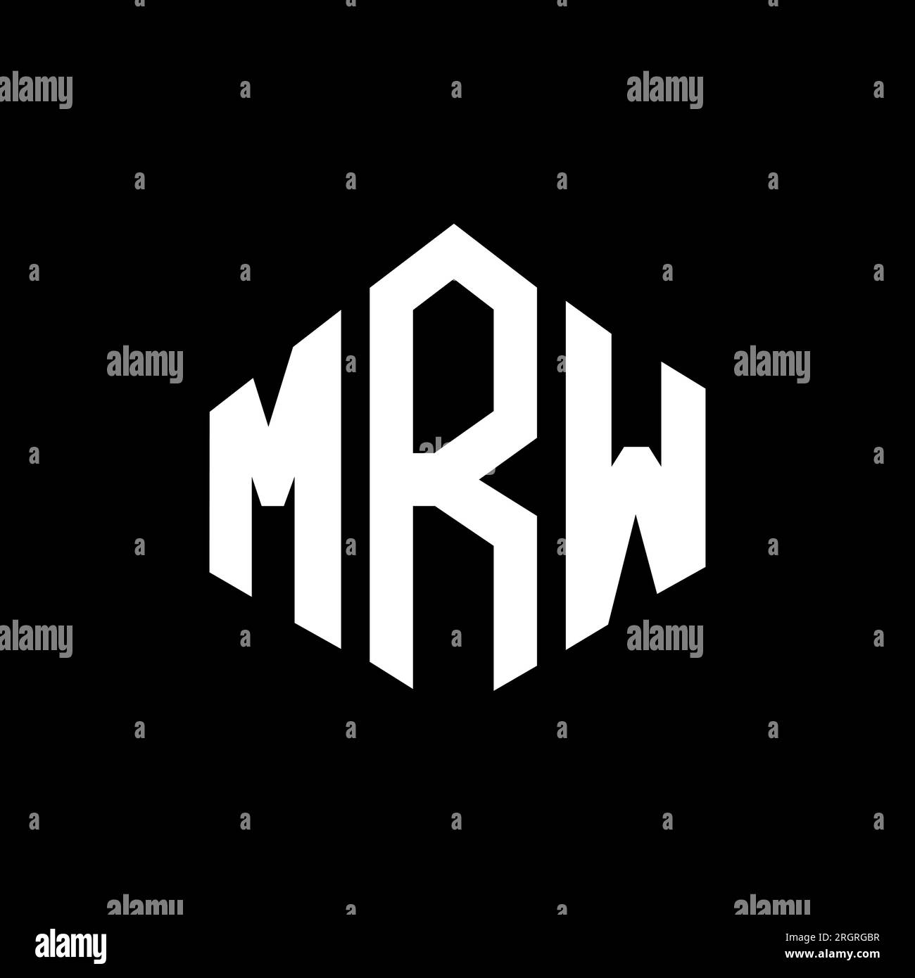MRW letter logo design with polygon shape. MRW polygon and cube shape ...