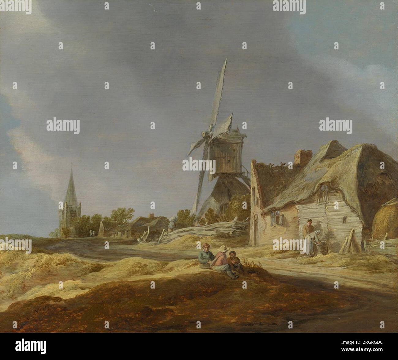 Landscape with a Mill 1634 by Jan van Goyen Stock Photo - Alamy