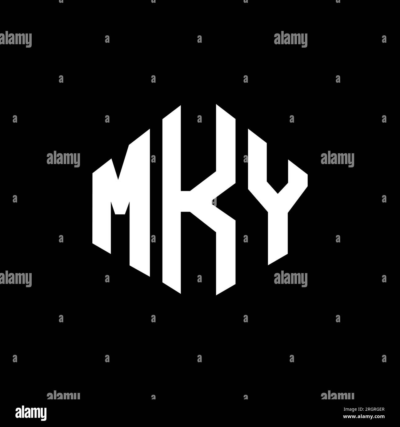 MKY letter logo design with polygon shape. MKY polygon and cube shape ...