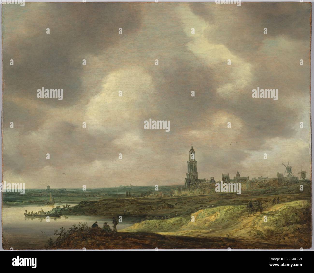 View of Rhenen circa 1640 by Jan van Goyen Stock Photo - Alamy