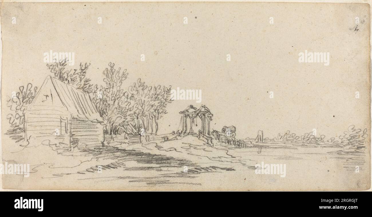 River Landscape with a Distant Bridge between circa 1627 and circa 1629 ...