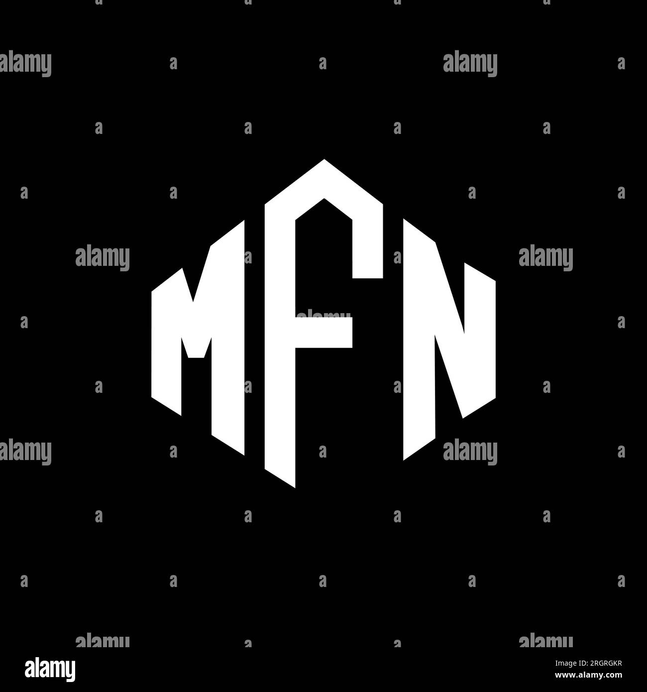 MFN letter logo design with polygon shape. MFN polygon and cube shape ...