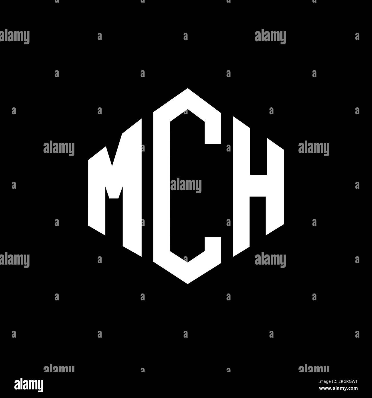 MCH letter logo design with polygon shape. MCH polygon and cube shape ...